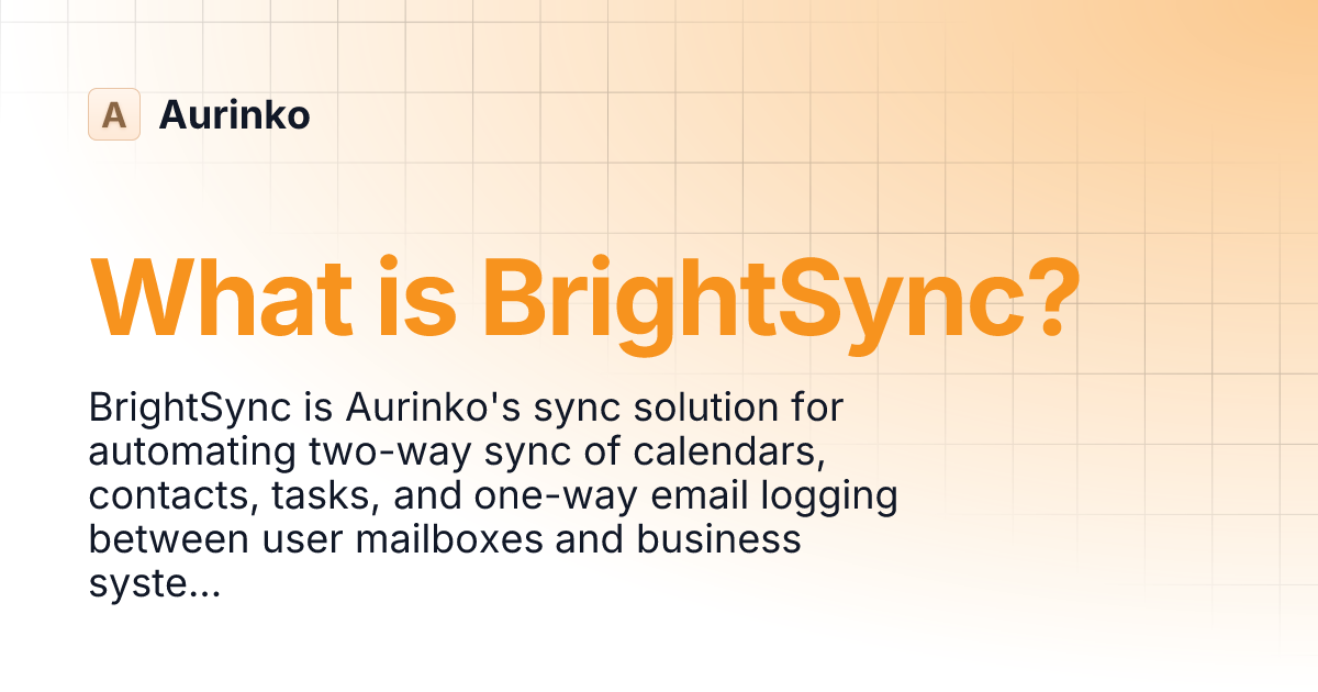 What is BrightSync? | Aurinko