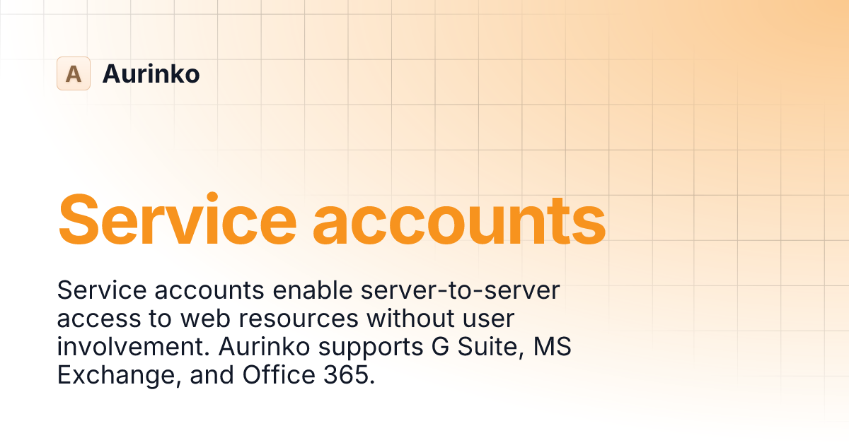 Service accounts | Aurinko