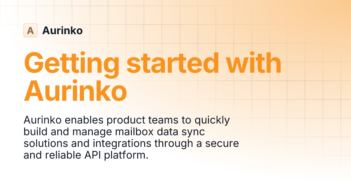 Getting started with Aurinko | Aurinko