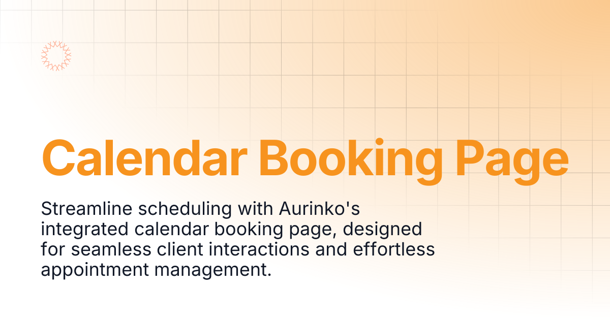 Calendar Booking Page | Aurinko